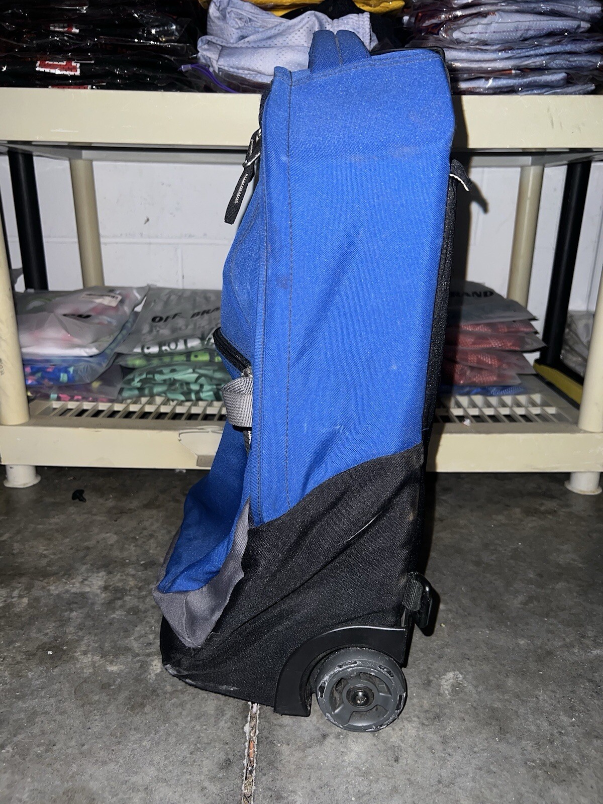 Vintage JanSport Rolling Backpack Laptop Bag Blue. - Gem