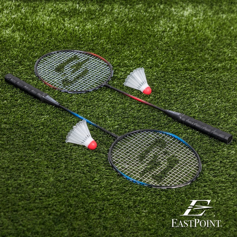 EastPoint Sports 2 Player Badminton Racket Set; 2 Rackets with Steel ...