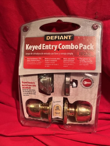 Defiant - Doorknob + Lock Combo Pack. Keyed Entry. | eBay