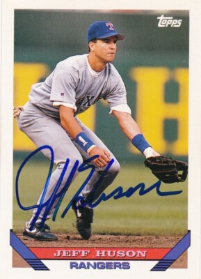 Jeff Huson Signed Autographed Texas Rangers 1993 Topps Baseball Card ...