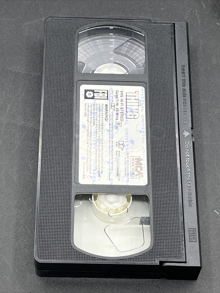 The Thing VHS Kurt Russell John Carpenter VHS Sci-fi Horror Classic ...