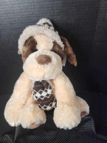 Hugfun Puppy Dog Plush w/ Ski Hat & Scarf Stuffed Animal Winter Soft ...