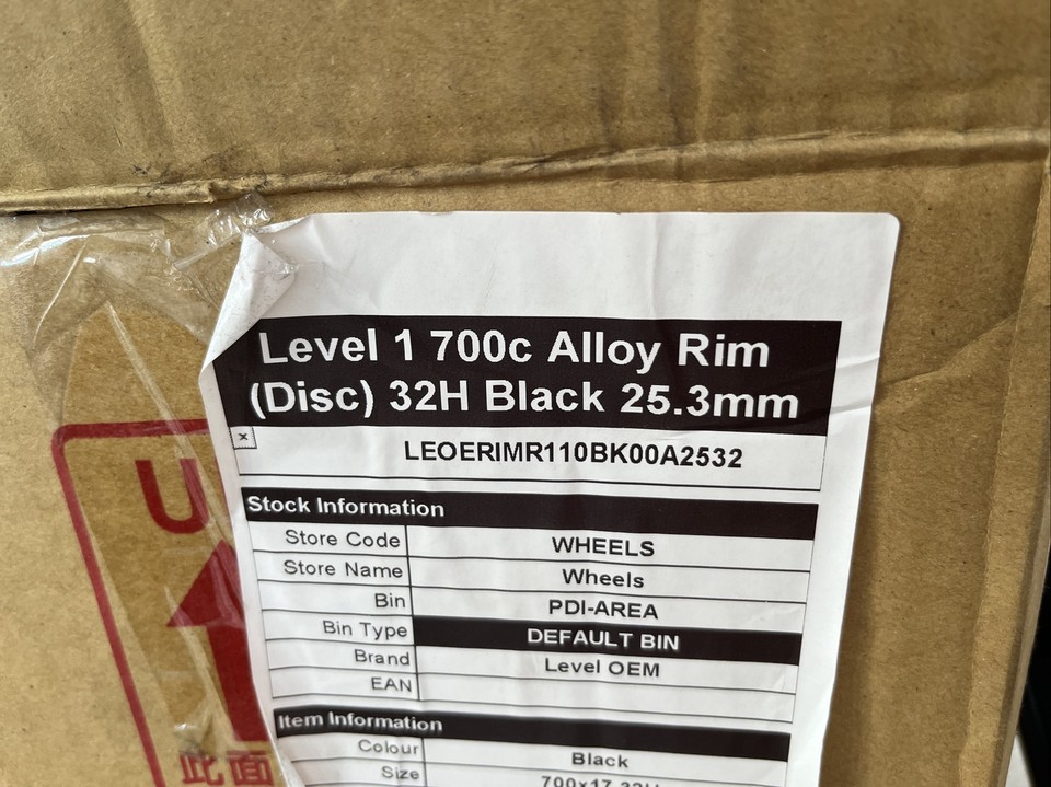 2 X LEVEL 1 OEM 700C ALLOY RIM (DISC) 32 Hole BLACK 25.3MM | eBay UK