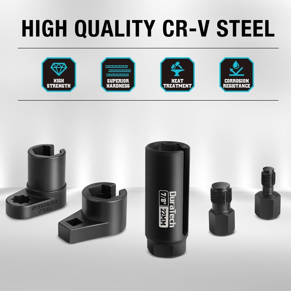 O2 Oxygen Sensor Socket Thread Chaser Set 5PCS O2 Sensor Wrench Removal ...