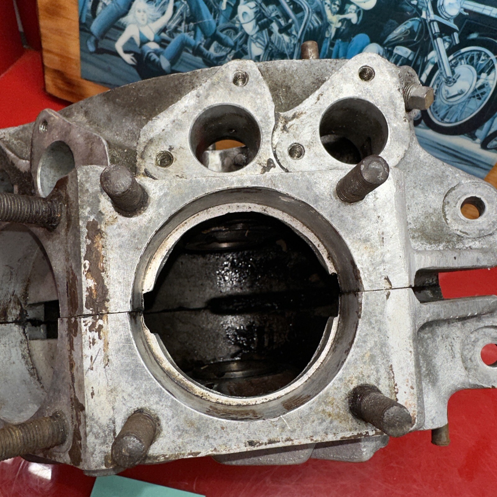 1945 Harley-Davidson Servicar Solo Left Right Half Motor Parts Engine ...