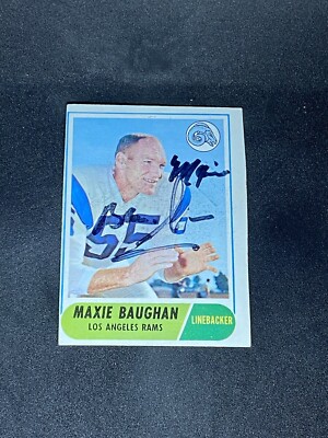 Maxie Baughan 1968 Topps #210 Los Angeles Rams Auto Autographed Signed ...