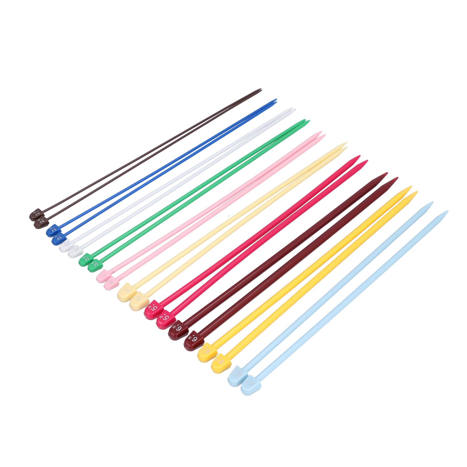 20Pcs Knitting Needles Multicolour 27cm Sweater Needle Plastic Weaving ...
