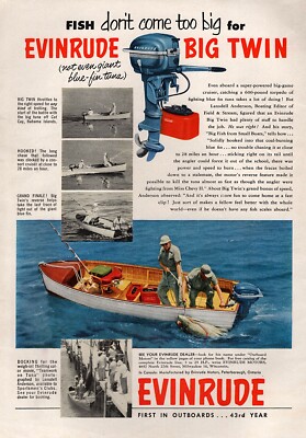 Advertisements - Outboard Motors Original Color Print