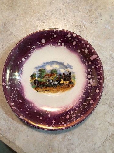 Vintage Gray’s Pottery Stoke-On-Kent “Dicken's Days” Lustre Ware Saucer ...