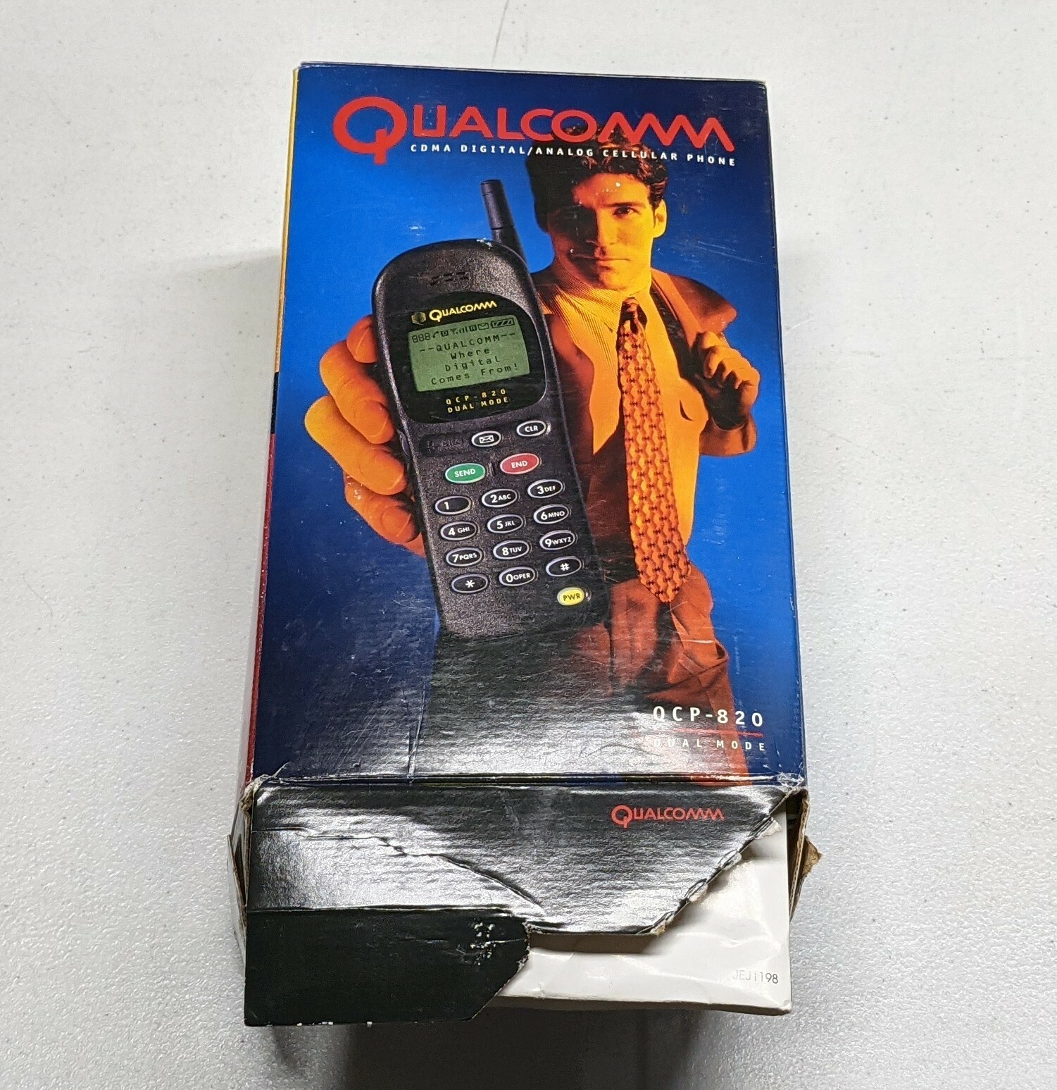 Vtg Quallcomm Digital/Analog Cellular Cell Phone QCP-820 with Box and ...