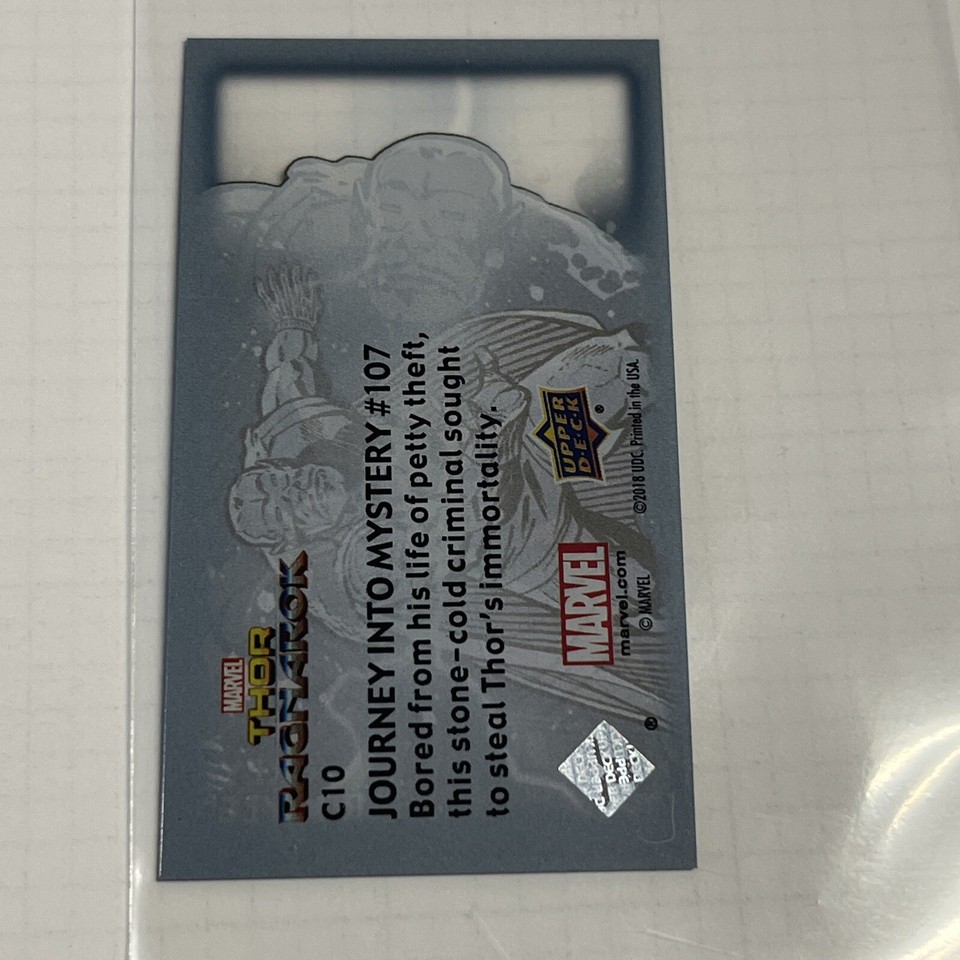 2017 Upper Deck Marvel Thor: Ragnarok Mini Comics Acetate Grey Gargoyle ...