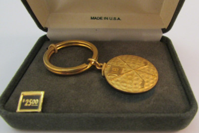 Vintage NOS Anson Gold Tone Golf Key Chain NIB Estate Find | eBay