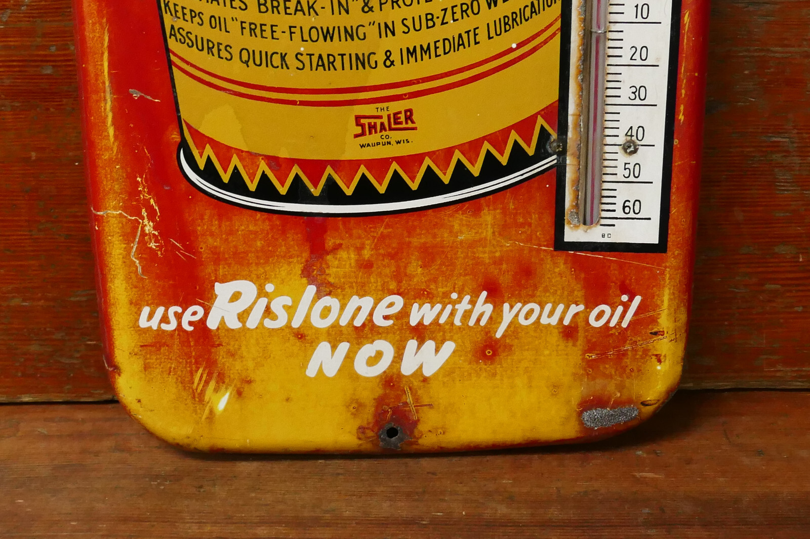 Vintage 1940s Original Shaler Rislone Oil Additive Advertising ...