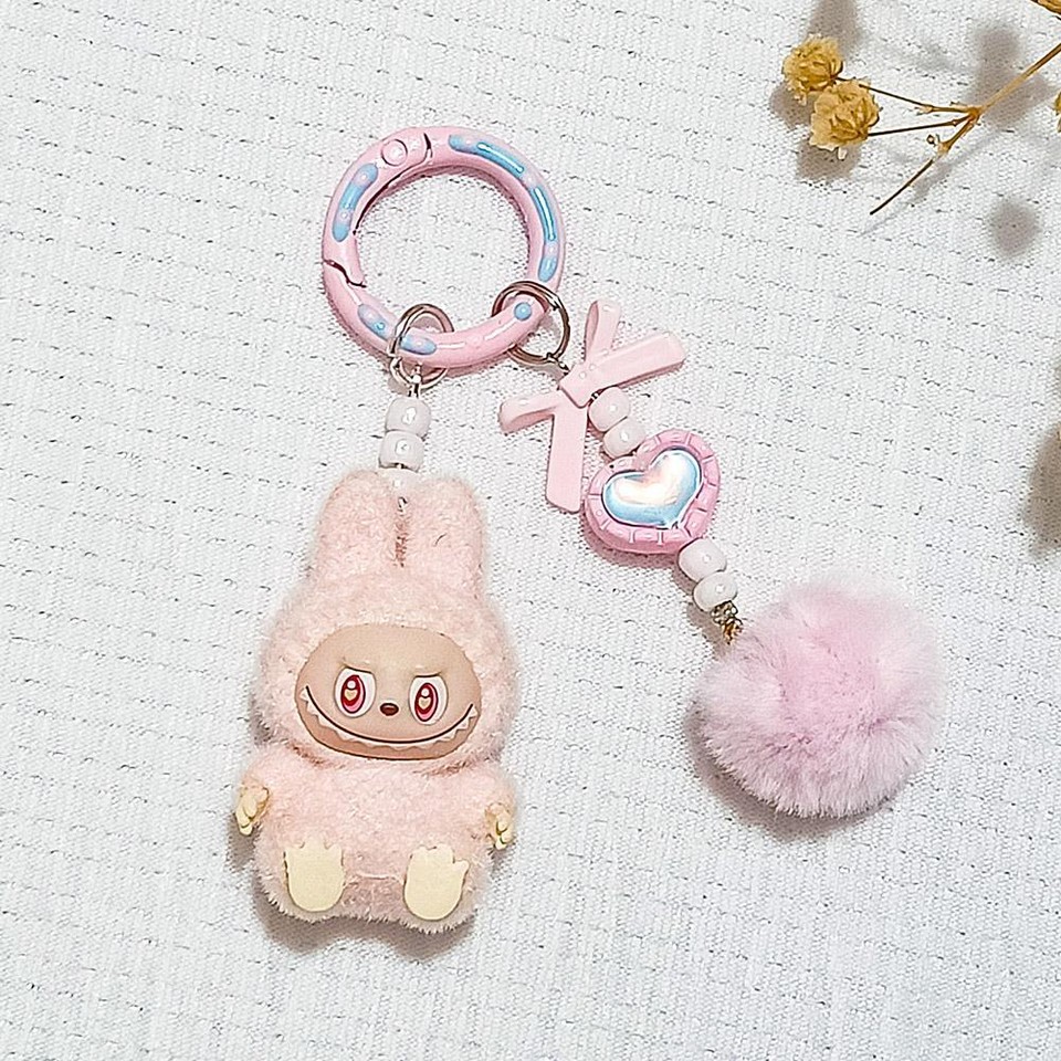 LABUBU Mini Keychains - Phone Ornaments Bag Car KeyChain Pendant | eBay UK