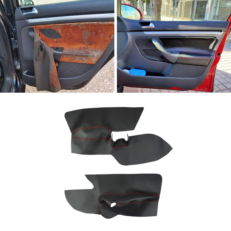 2*Front Door Panels Insert Leather For VW Jetta Golf 5 MK5 2005 2006 ...