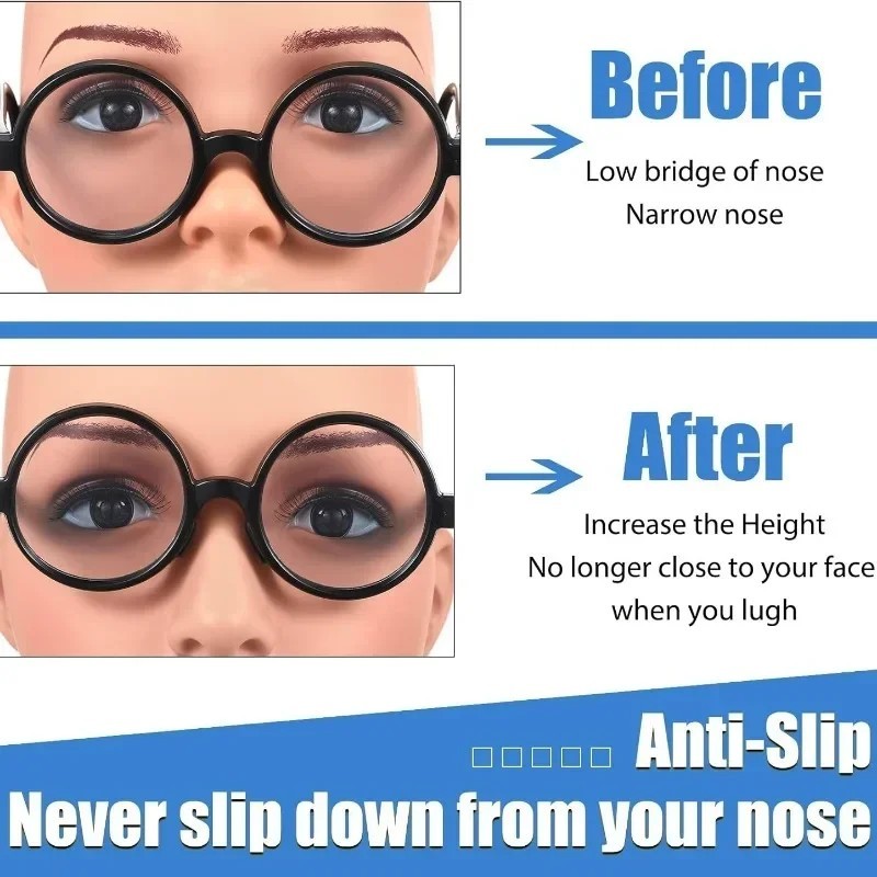 8 Pc Soft Nose Pads Stick On Silicon Anti Slip Eyeglasses Sunglasses ...