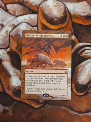 Magic the Gathering Descent of the Dragons #2 Hand Painted Custom MTG ...