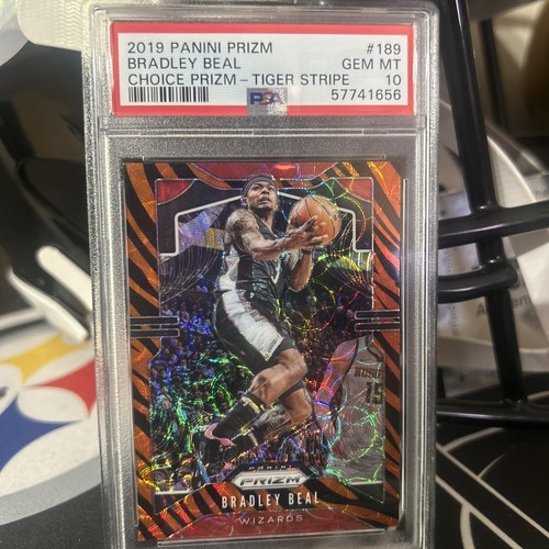 2019-20 Panini Prizm Choice Tiger Stripe #189 Bradley Beal SP PSA 10 ...