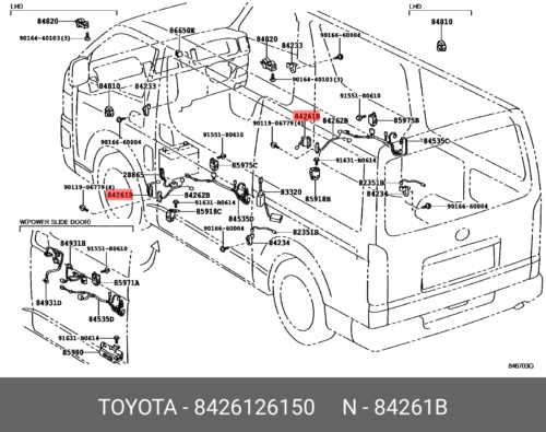 Genuine OE junction, slide door control,male, 8426126150 for TOYOTA ...
