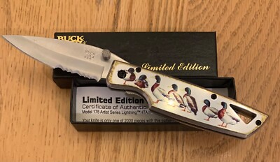 VINTAGE BUCK 175 MALLARD DUCKS KNIFE NEVER USED IN BOX N16 | eBay