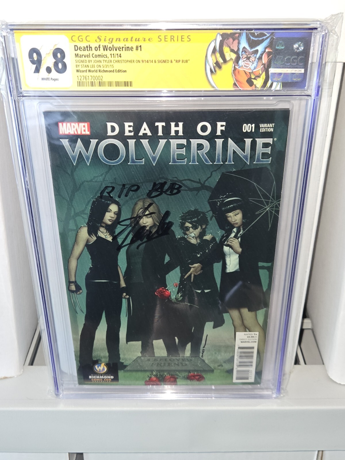 Death of Wolverine #1 CGC SS Inscription Inscribed RIP BUB Signature ...