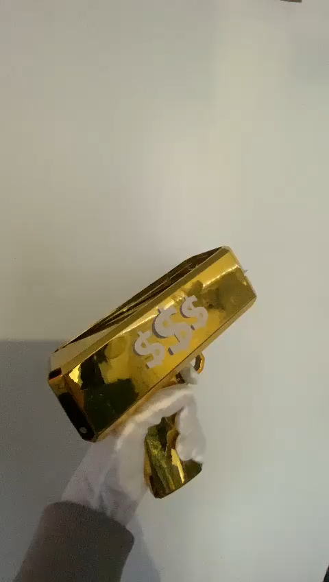 Money Gun GoldCannon Shoot Gun Toy Gift Game UK Spray Gun + 100 Dollar ...