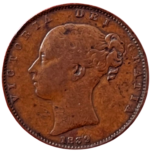 1839 Great Britain 1 Farthing Coin KM# 725 - Rare, Copper, Collectible ...