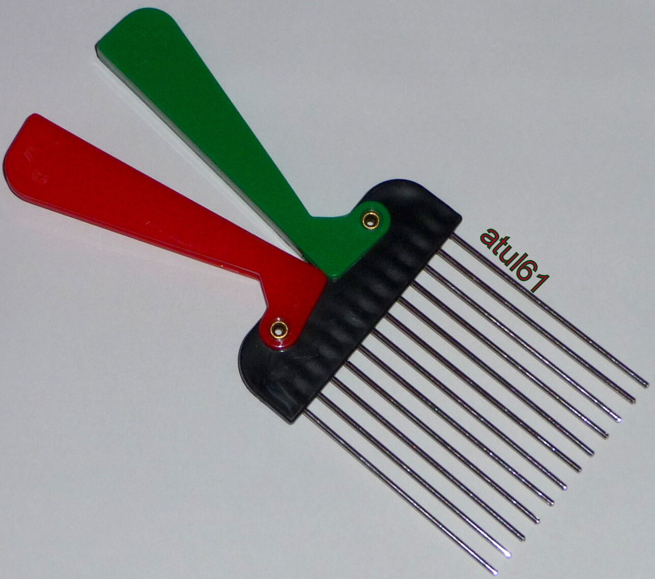 Afro Comb Metal Teeth Folding/foldable Colour Handle Hair Brush Combs ...