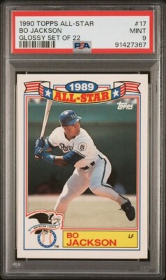 BO JACKSON 1990 TOPPS All-Star Glossy Set of 22 #17 PSA 9 MINT QTY | eBay
