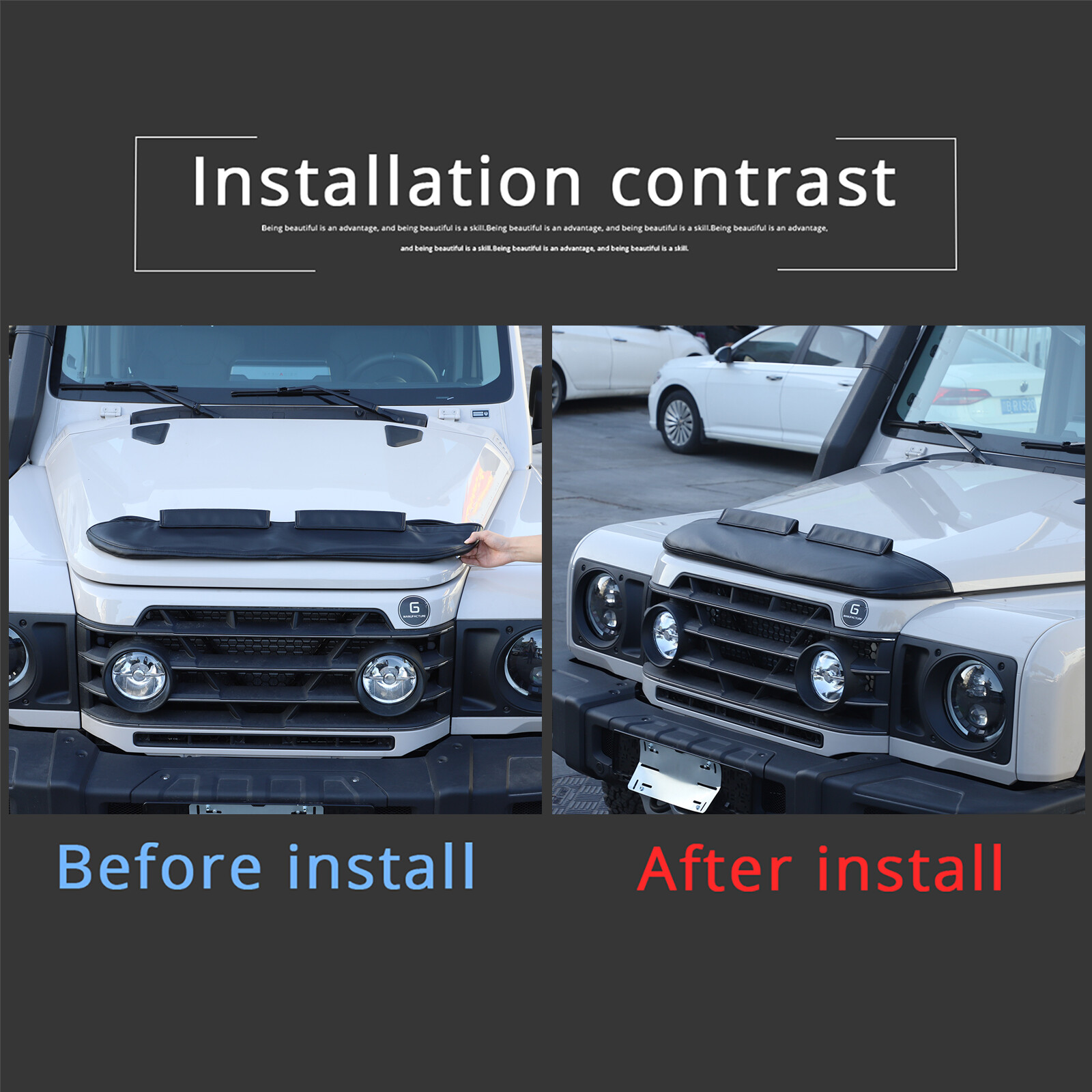 Front Hood Cover Mask Bonnet Bra Protector For Ineos Grenadier 2022 ...