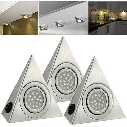 LED Triangle Lights Under Cabinet Unit Cupboard Kitchen Counter ...