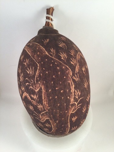 CARVED KIMBERLEY BOAB NUT ABORIGINAL ART CARVING Artist Bonny Sampi ...