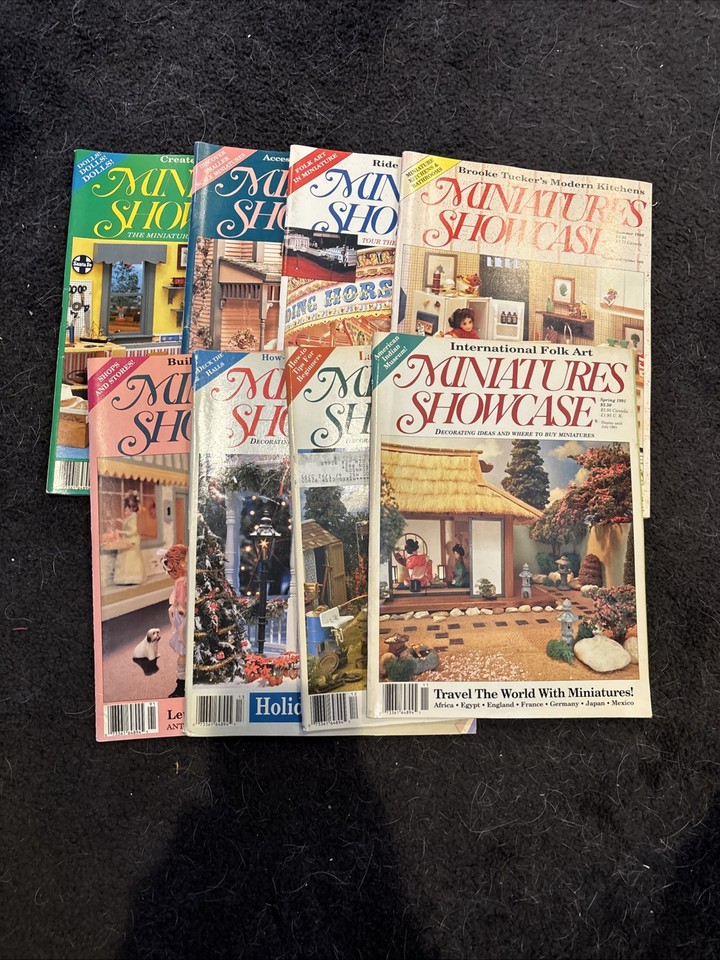 dollhouse miniatures Magazines Of Miniature Showcase Lot Of 8 1989-1991 ...