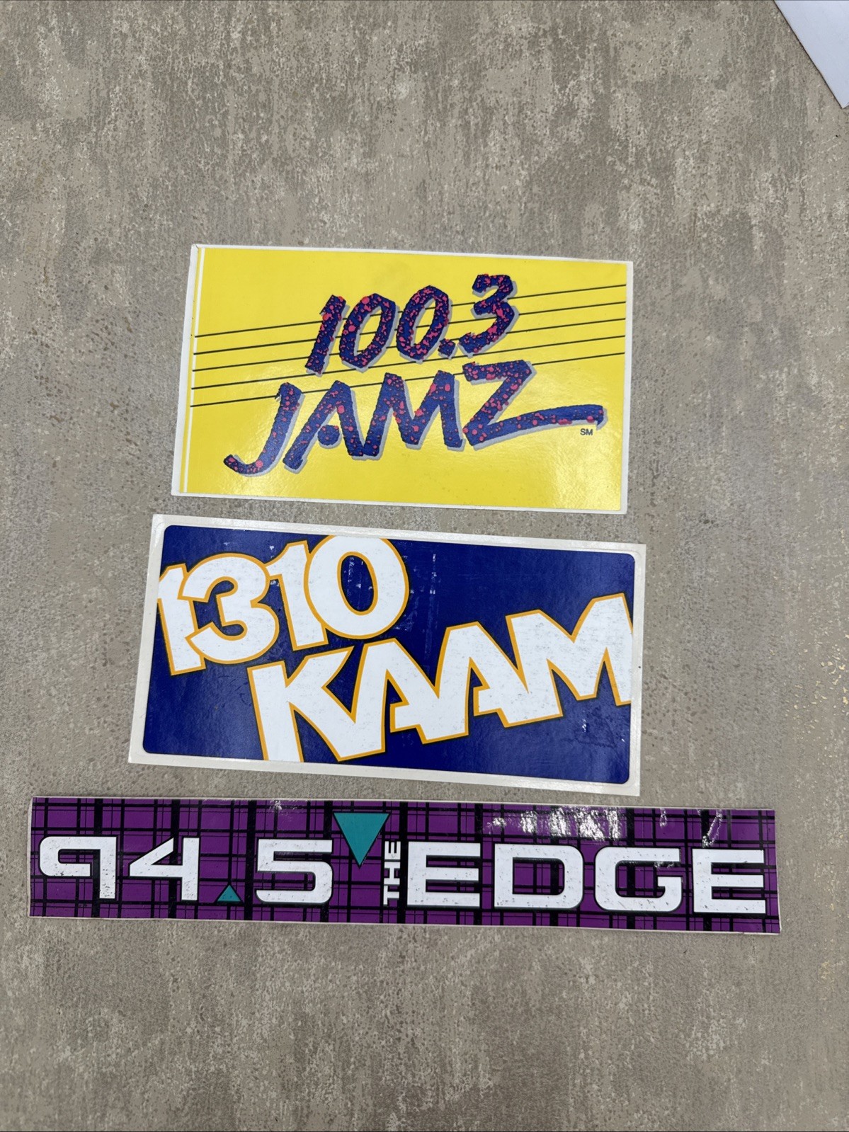 Dallas Radio station bumper stickers early 1980s lot of 3, The Edge ...