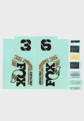 FOX Bicycle Fork 36 Decal Kit 2025 F-S Black Logo Podium Gold Fork ...