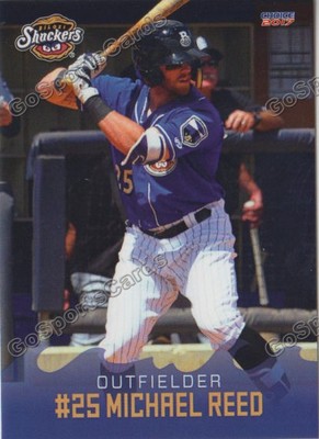2017 Biloxi Shuckers Michael Reed RC Rookie Milwaukee Brewers | eBay
