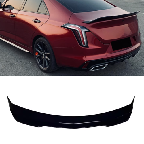 For Cadillac CT4 2020-2024 ABS Rear Trunk Spoiler Lip Tail Wing Glossy ...