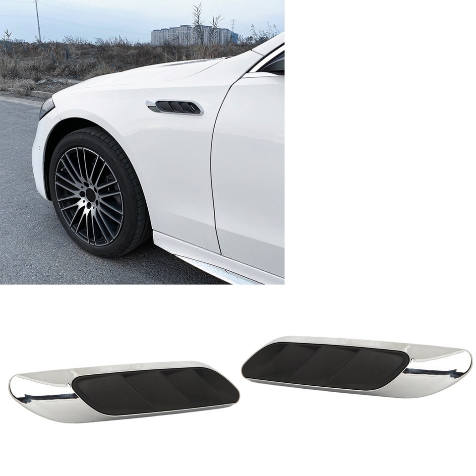 (Silver) Air Outlet Frame Left Right Mudguard Side Air Outlet Vent Trim ...