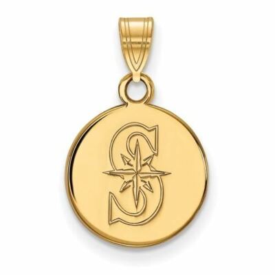 SS Gold-plated MLB Seattle Mariners Small Disc Pendant | eBay