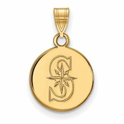 SS Gold-plated MLB Seattle Mariners Small Disc Pendant | eBay