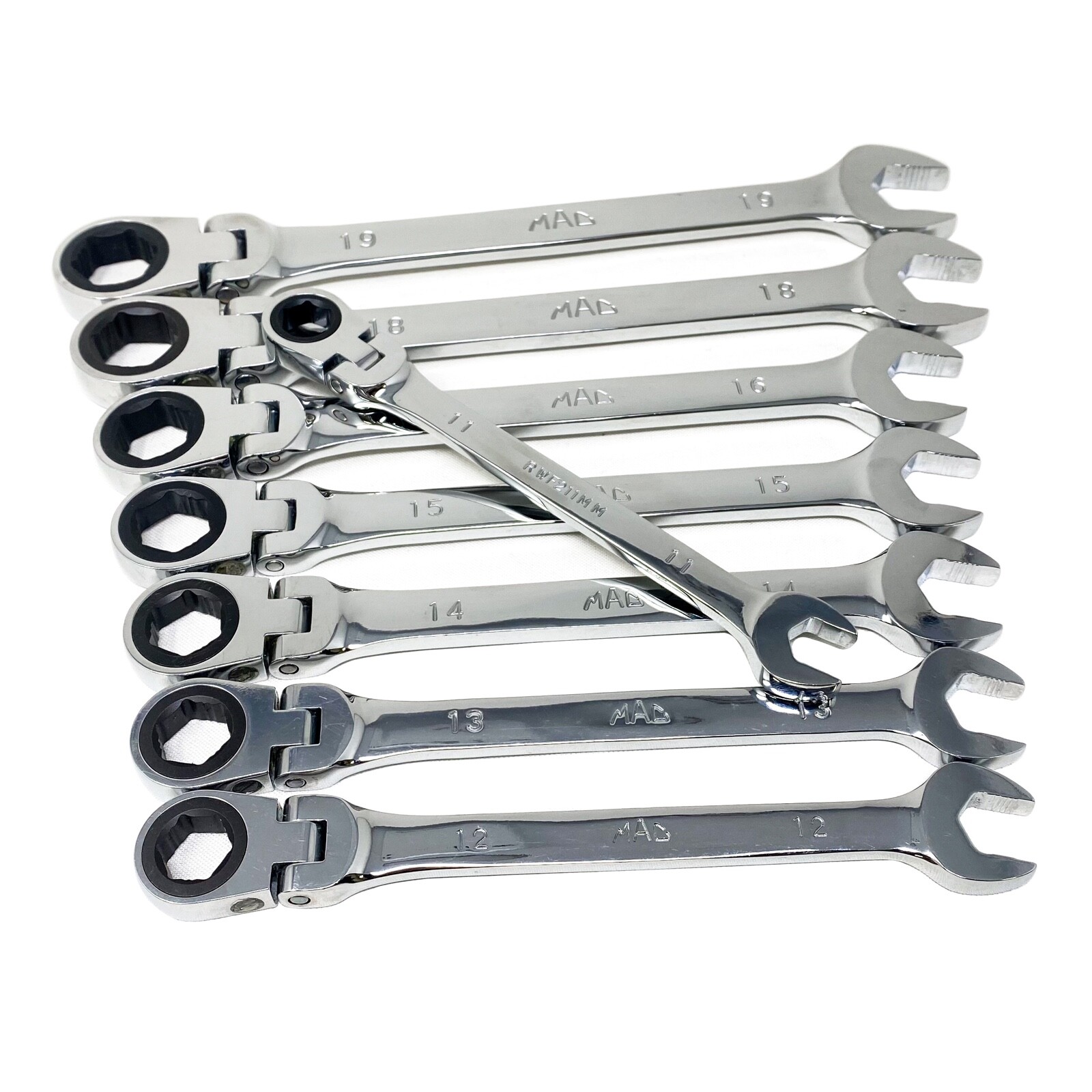 Mac Tools RWF Flex-Head Ratcheting Box End Wrench 6 Pt 11mm 15mm 16mm ...