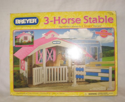 Breyer three horse stall stable for classic freedom series plastic ...