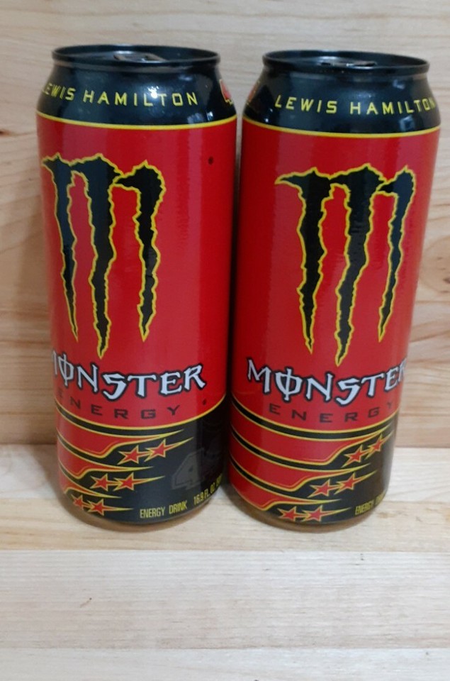 12 MONSTER Energy Drink Juice LEWIS HAMILTON #44 Limited Edition 16.9 ...