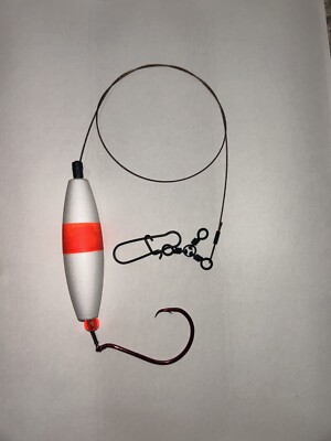 Surf Shark Fishing Rig 8/0 Red Circle Hook With Red And White Float | eBay