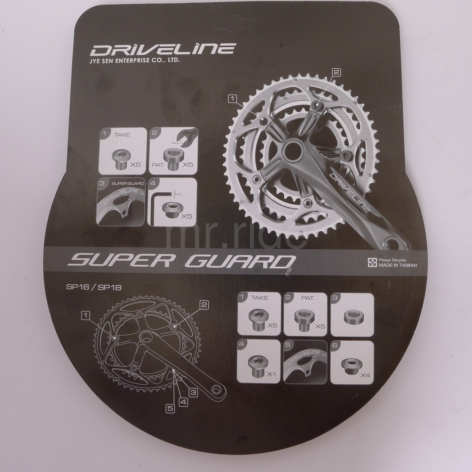mr-ride DRIVELINE ROAD Chainring 53T 7075-CNC for BCD:130MM crankset ...