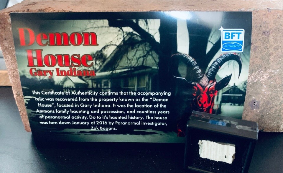 Demon House Haunted Relic with COA Gary Indiana Paranormal | eBay