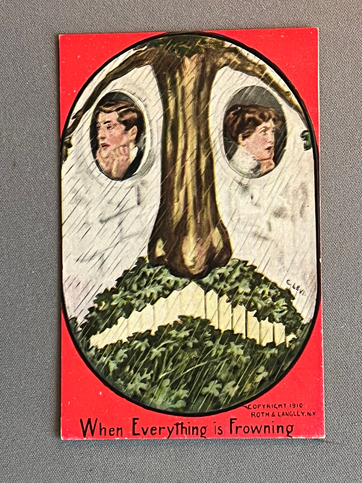 A/S C. Levi, Metamorphic, Man & Woman Under Tree, Frowning, Copyright ...