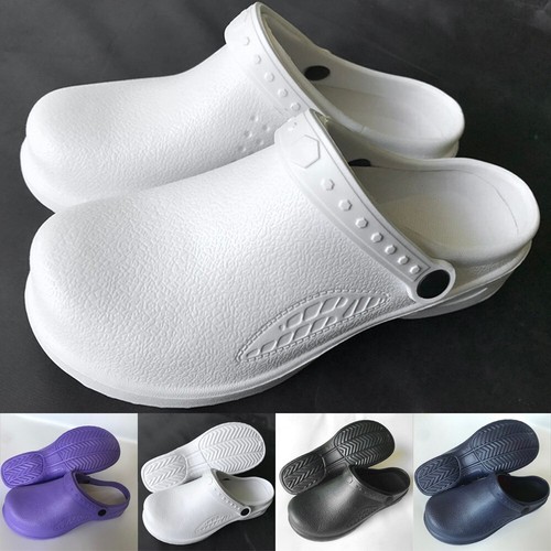 Kitchen Sandals with Antislip Design Black Chef Shoes for Women and Men ...