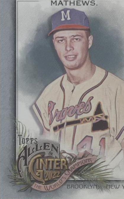 2022 Topps Allen & Ginter - Eddie Mathews #243 Silver Portrait for sale ...