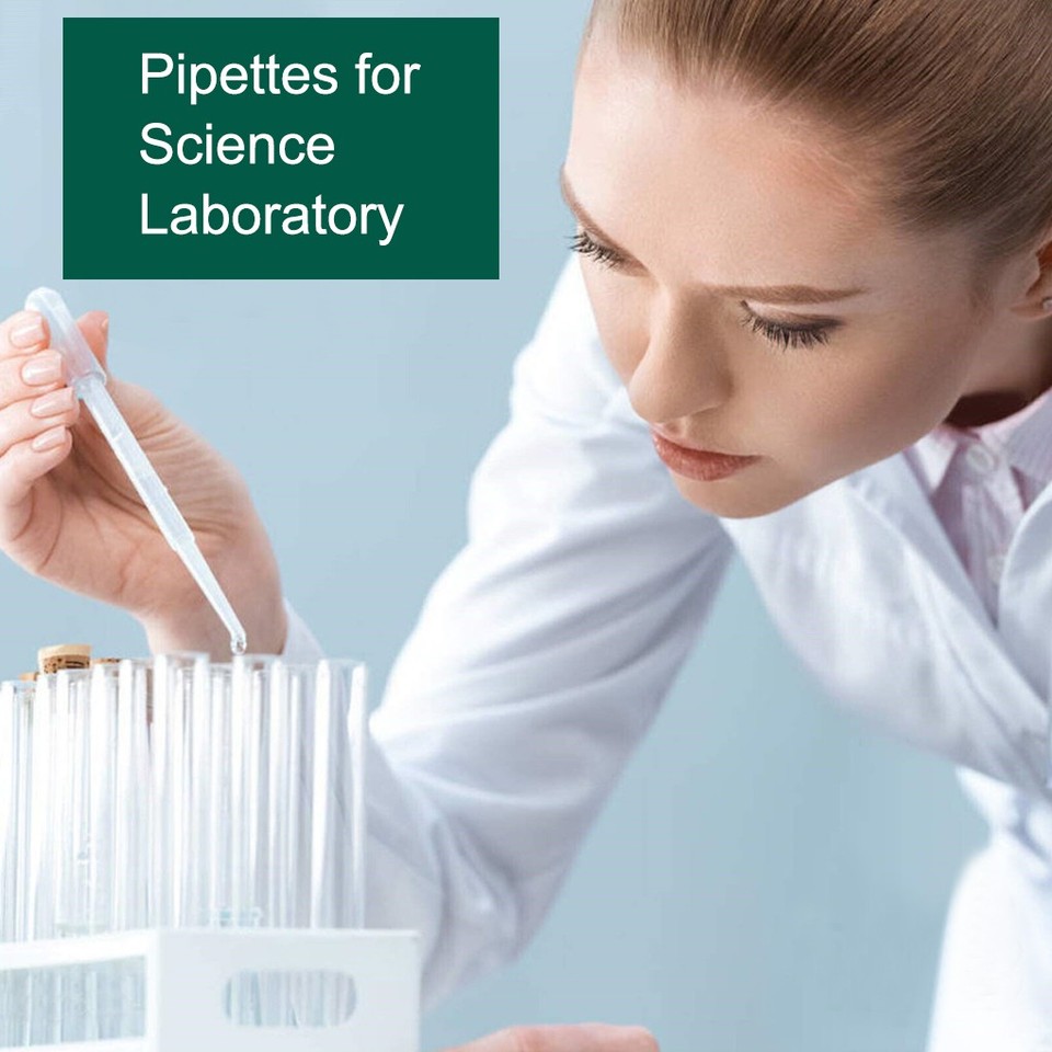 100-300PCS Plastic Pipette Eye Dropper Disposable Graduated Transfer ...